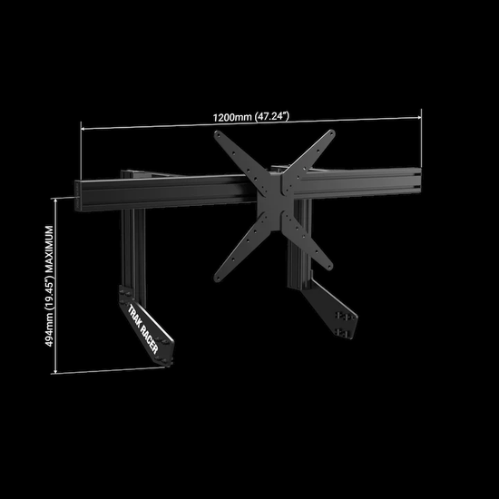 Trak Racer Large Cockpit-Mounted Single Monitor Stand - 1200mm / 47.25 ...