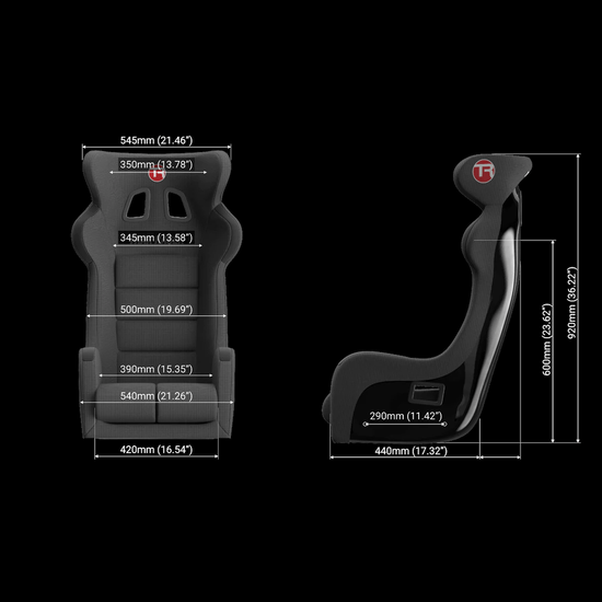 Trak Racer GT Style Fixed Fiberglass Seat – Player1 Sim Gear
